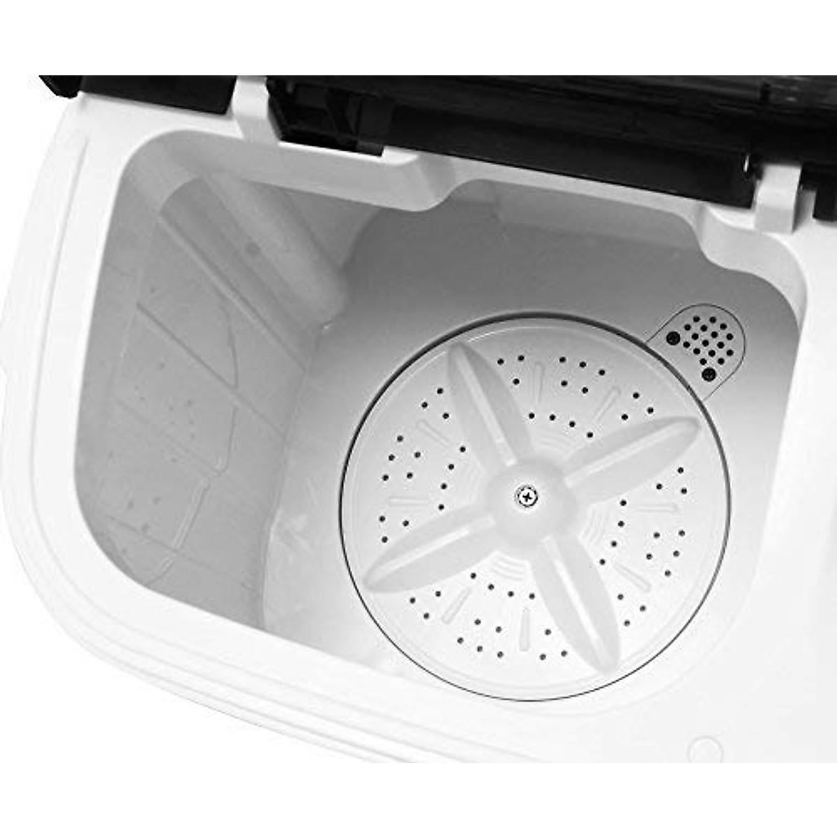 Portable Washing Machine TG23 - Twin Tub Washer Machine with 7.9lbs Wash and 4.4lbs Spin Cycle Compartments by Think Gizmos