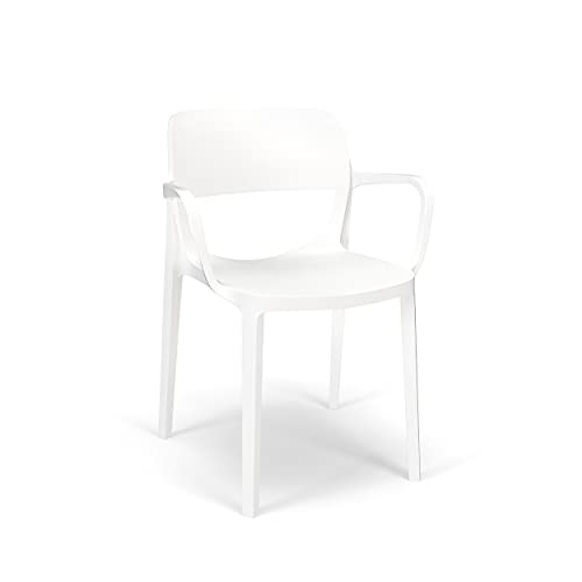 HON Basyx Prodigy Commercial-Grade 2-Pack Stackable Arms, Indoor & Outdoor Chair, White