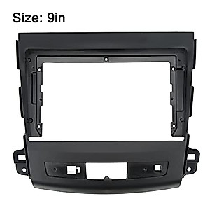 Aramox 9in Car Stereo Radio Fascia Navigation Panel Frame Car Stereo Dash Radio Fascia Kit Replacement for MITSUBISHI OUTLANDER 2008‑2012