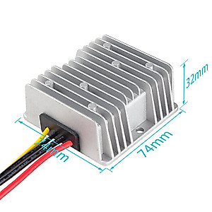 uxcell Voltage Converter Regulator DC/DC DC 36V to DC 12V 20A 240W Power Buck Transformer Waterproof