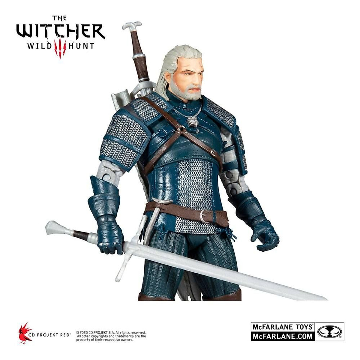 McFarlane Toys The Witcher Geralt of Rivia (Viper Armor: Teal) 7" Action Figure with Accessories