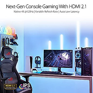 ASUS ROG Swift PG32UQ 32” 4K HDR 144Hz DSC HDMI 2.1 Gaming Monitor, UHD (3840 x 2160), IPS, 1ms, G-SYNC Compatible, Extreme Low Motion Blur Sync, Eye Care, DisplayPort, USB, DisplayHDR 600