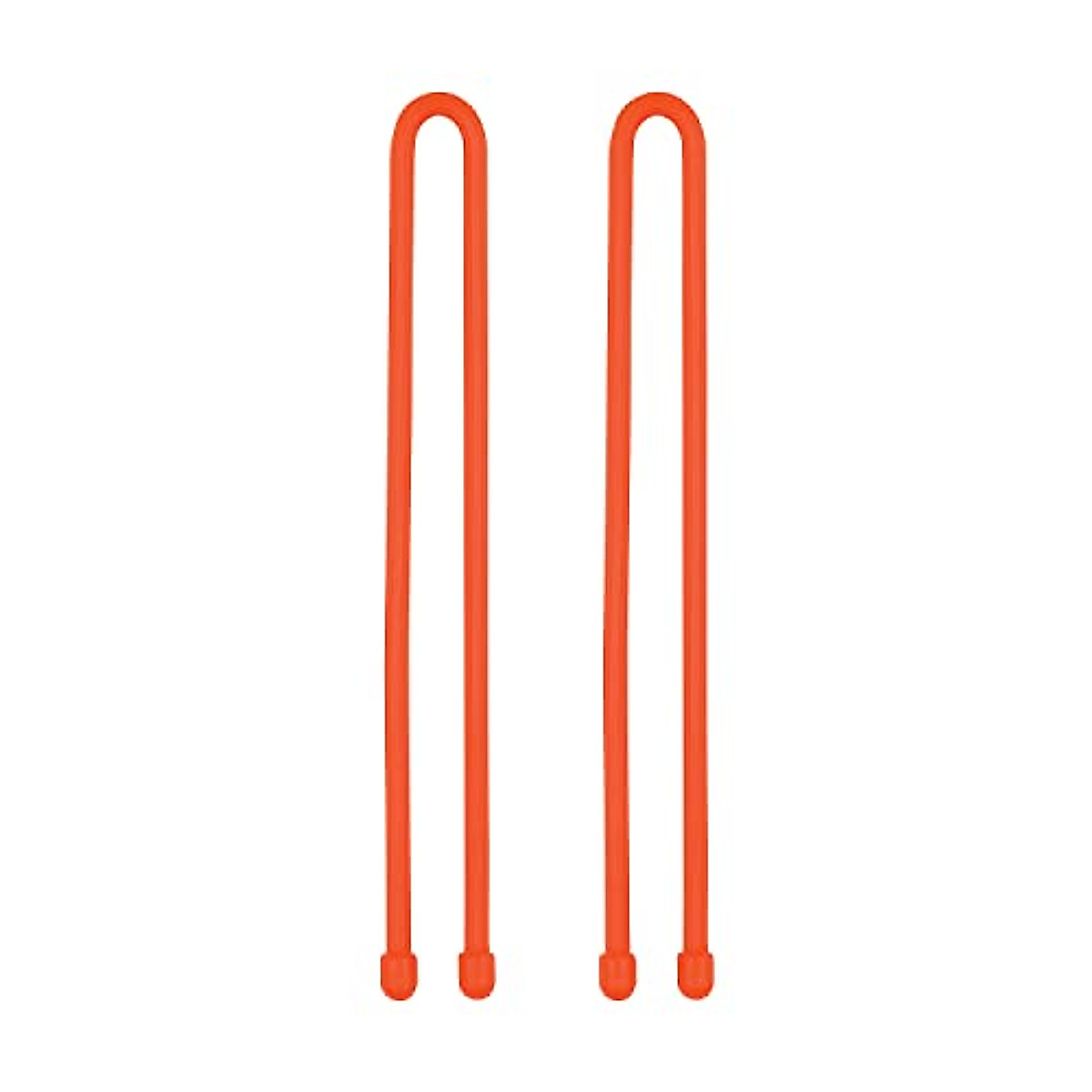 Nite Ize GT12-31-2R3 Original Gear, Reusable Rubber, 12 Inch, 2-Pack, Bright Orange, Made in The USA Twist Tie, 2 Count (Pack of 1)