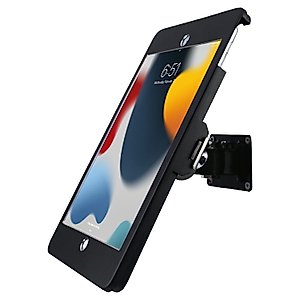 DDSHOW On Wall Mount Metal Bracket for iPad 10.2-Inch (Gen. 9th,8th,7th),with Anti Theft Security Lock&Key, Rotate Design Arbitrary Adjustment,Multi Angle,Metal,Screw Fixing,Black