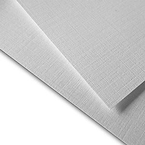 Premium Linen Custom Printed Stationery - 100 Pack - Solar White - Great for Small Business - Design your own Envelope or Paper (8 1/2" x 11" Paper)