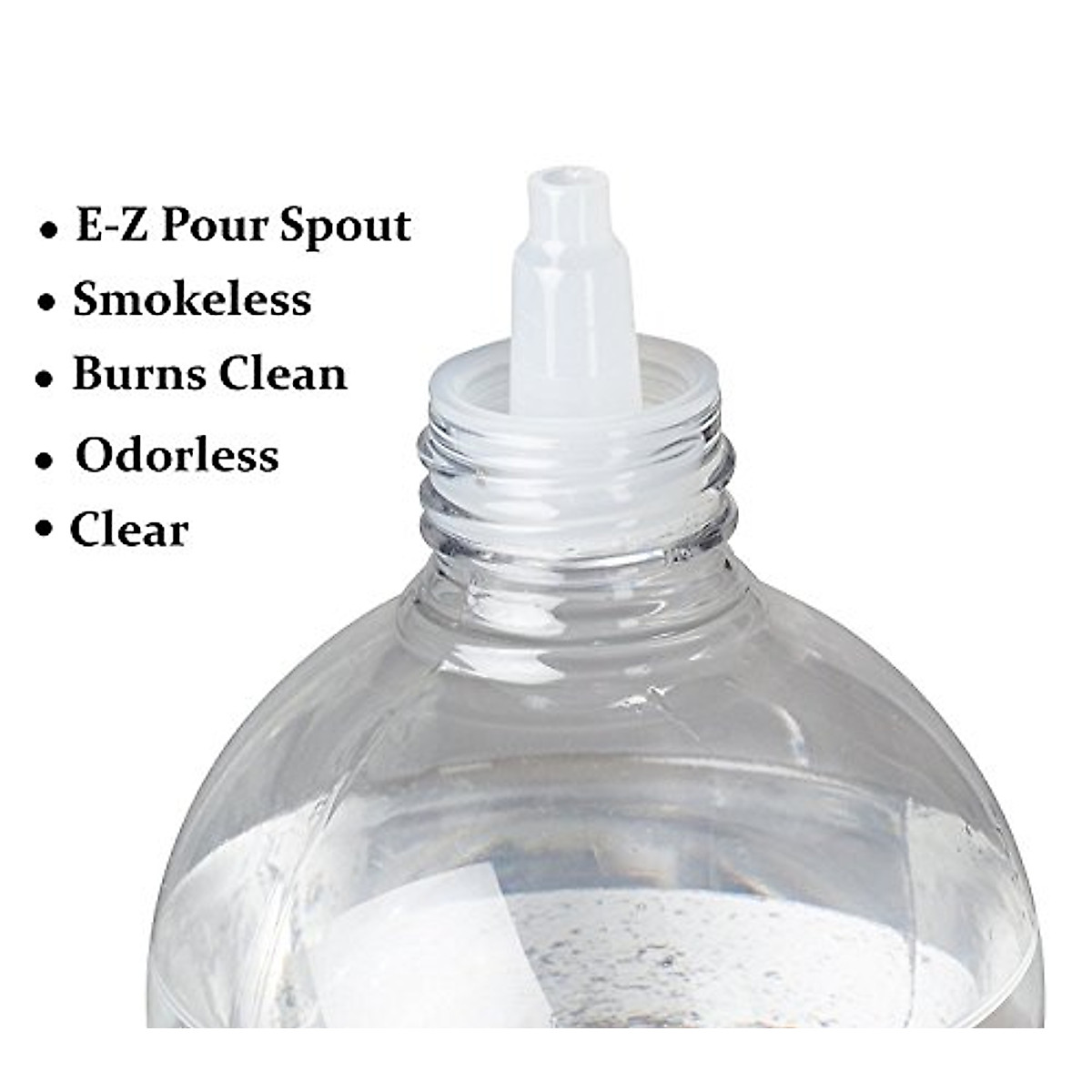 Paraffin Lamp Oil - Clear Smokeless, Odorless, Clean Burning Fuel for Indoor and Outdoor Use with E-Z Fill Cap and Pouring Spout - 32oz - by Ner Mitzvah