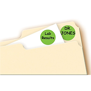 Avery Removable Print or Write Dot Stickers 3/4 Inch, Neon Green, Pack of 1008 Round Stickers (5468)