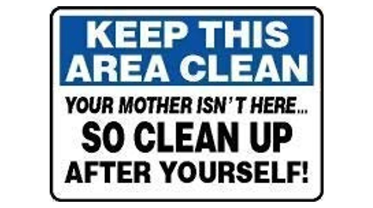 NINGFEI Clean Up Sign - Vintage Metal Decor 8x12 Inches