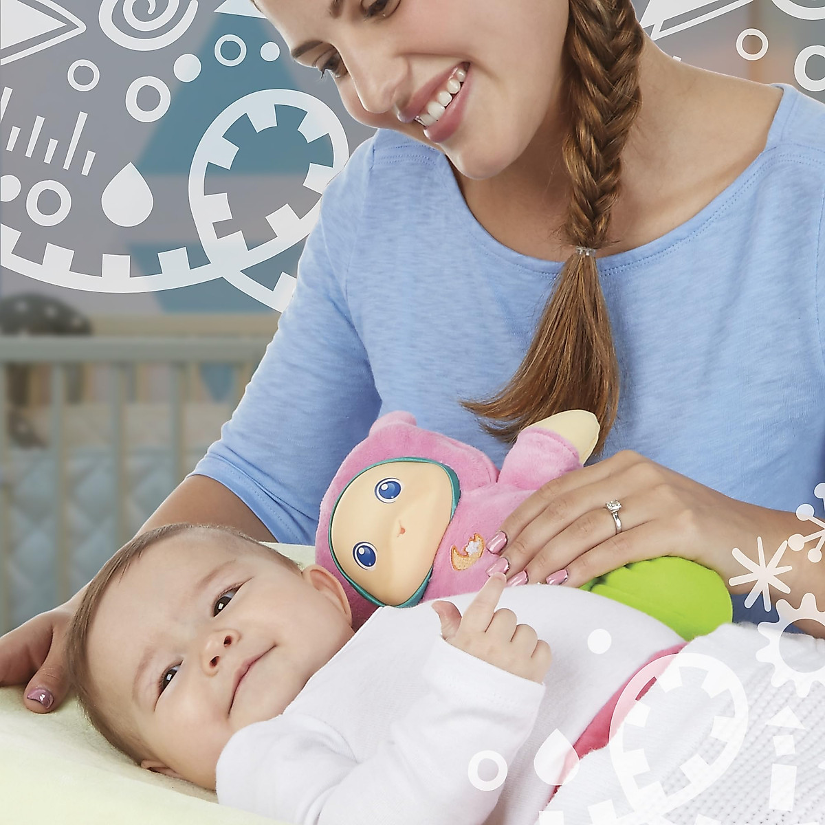 Playskool A1202F03 Glo Worm (Pink) Soft Toy for Babies with Soothing Melodies, Multi-Coloured - Amazon Exclusive