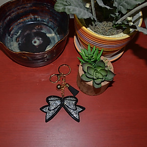 Popfizzy Cheer Bow Keychain, Bling Backpack Key Chain for Cheerleaders, Rhinestone Cheerleading Purse Charms