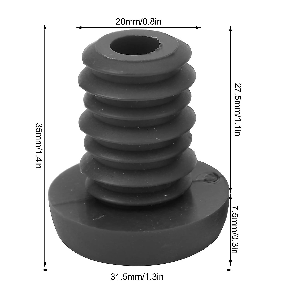 Keenso 22.2mm Bicycle Handlebar End Plugs, Mountain Bike Handlebar Grips Bar End Plugs for Handlebar