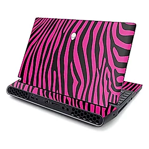 MightySkins Skin Compatible with Alienware Area-51M 17" (2019) - Pink Zebra | Protective, Durable, and Unique Vinyl Decal wrap Cover | Easy to Apply, Remove, and Change Styles | Made in The USA