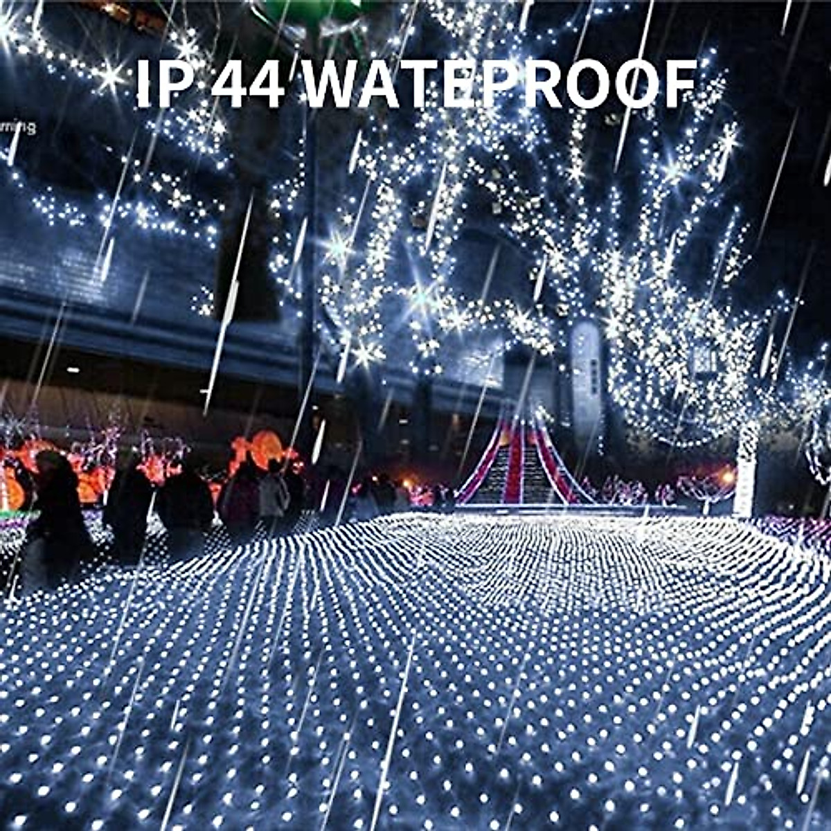 Dazzle Bright Multi-Colored 82ft 1000 LED Christmas String Lights + 360 LED 12FT x 5 FT Christmas Net Lights