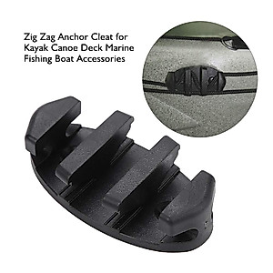 Zig Zag Cleat, Boat Folding Cleat 3.5 * 0.9 * 1.7 Inch Plastic Nylon Kayak Marine Dock Cleats for Canoes Boat Deck Marine Fishing Rigging Accessories (Black)