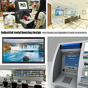 17.3 Inch Display Full HD Embedded Industrial Metal Monitor Normal Non-Touch Version, 1920x1080 Physical Resolution WLED Display 400CD/Mm2 Normal Screen (Does Not Support