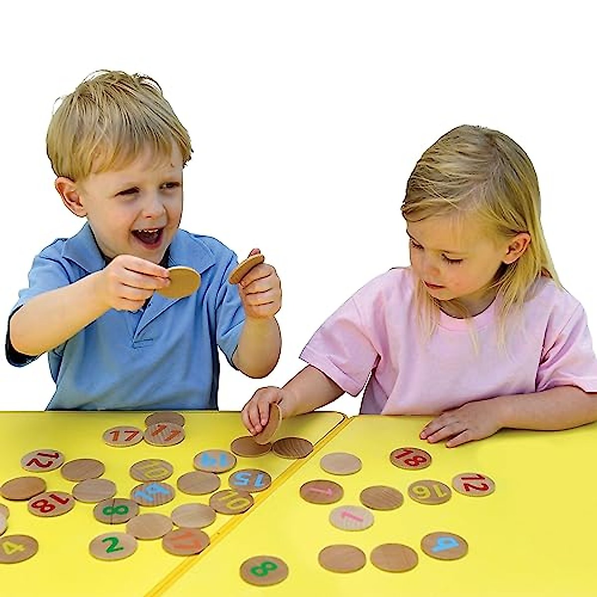 THE FRECKLED FROG Matching Pairs - Numbers - Set of 40 - Ages 2+ - Wooden Memory Game for Preschoolers and Elementary Aged Kids - Match Numbers 1-20 - Teach Numbers and Counting -FF3005