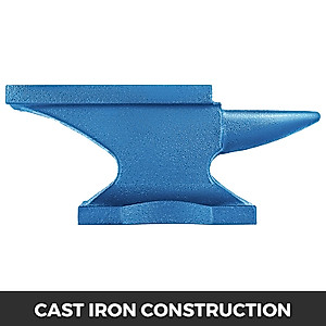 VEVOR Single Horn Anvil 24Lbs Cast Iron Anvil Blacksmith for Sale Forge Tools and Equipment Anvil Rugged Round Horn Anvil Blacksmith Jewelers Metalsmith Blacksmith Tool