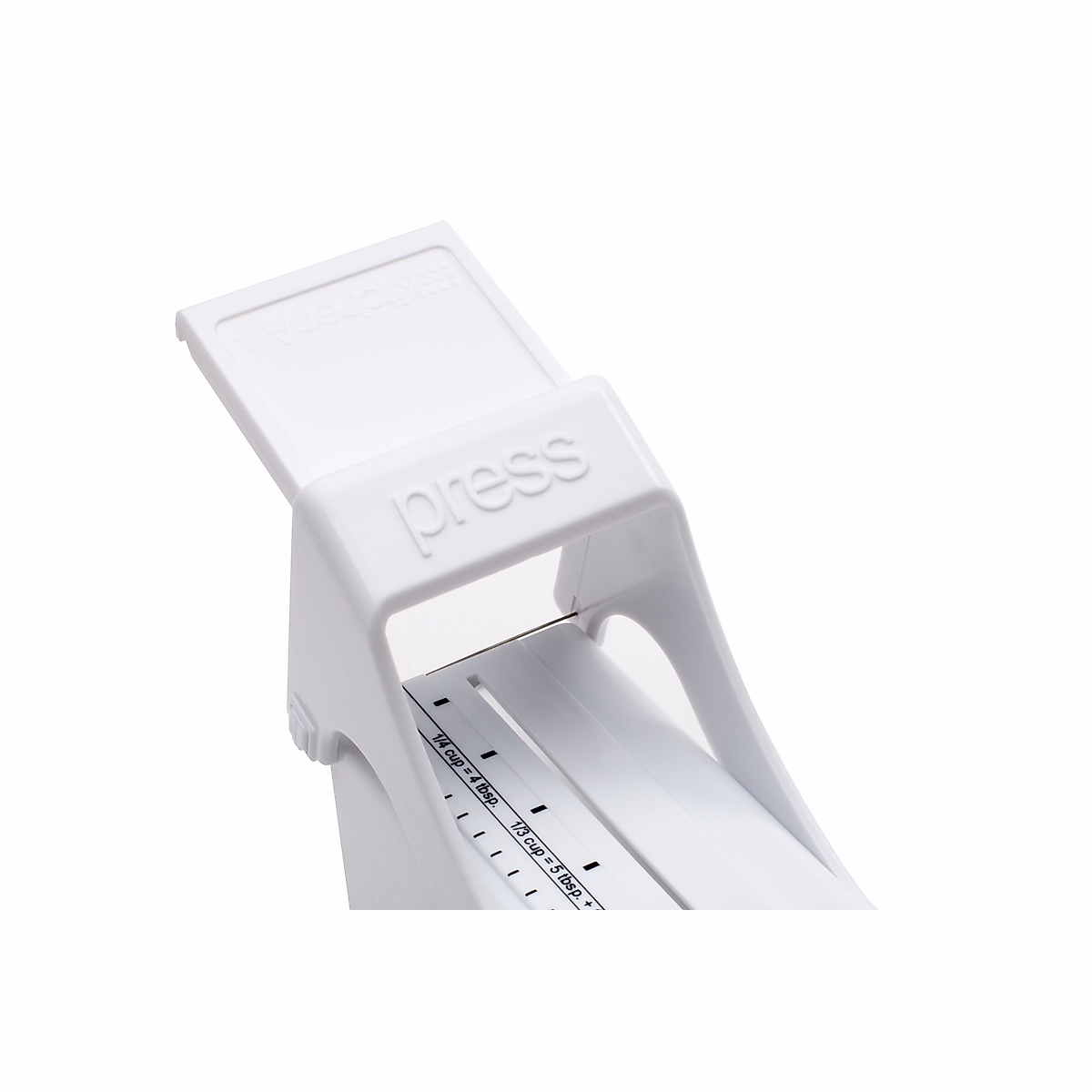 KitchenArt Buttermate Butter Cutter Slicer, Measuring Dispenser and Keeper, White