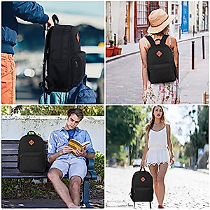 YAMTION 17inch Backpack for School Business Travel,Computer Bookbag Schoolbag for Work Office College High School Teen Men Boy Women Girl