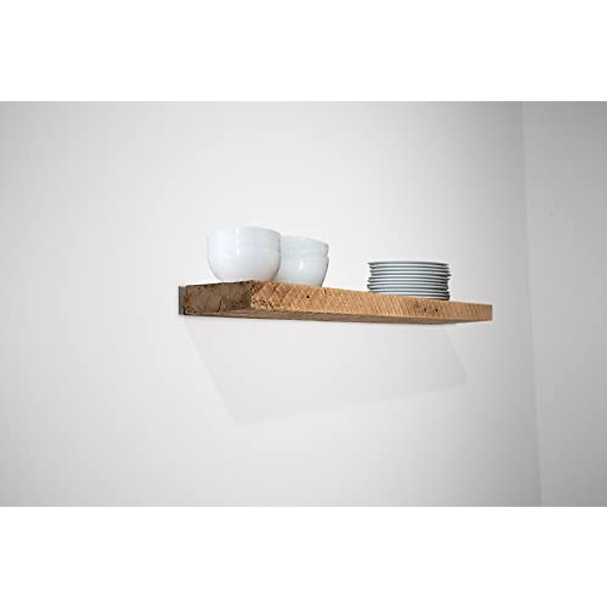 Olde Wood Limited Reclaimed Wood Floating Shelf | for Living Room, Bedroom, Kitchen & Bathroom | Simple Wall Mount Shelving for Rustic Barnwood or Modern Farmhouse Decor | (Approx. 2" x 6" x 18")