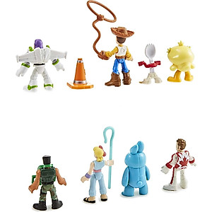Fisher-Price Imaginext Preschool Toys Disney Pixar Toy Story 11-Piece Deluxe Figure Set, Buzz Lightyear & Woody, Pretend Play Kids Ages 3+ Years