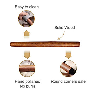 French Rolling Pin 3 Pieces Different Sizes 19.7inches 15inches 11inches for Restaurants and Home Kitchens to Make Various Sizes of Bread