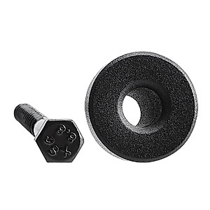 Mairuker Sliding Barn Door Hardware 1.38in Black Spacer Replacement Barn Door Hardware Kit with Screws for 16" Stud Wall (Set of 5)