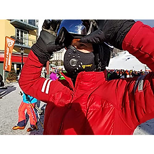 FIGHTECH Dust Mask - Reusable Face Mask with Filter - Air Filtration Mask with Vent - Dust Mask Woodworking (Large, Black)