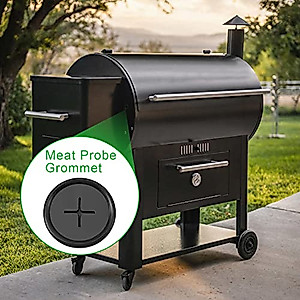 PAGOW 6pcs Rubber Meat Probe Gasket, Replacement Probe Grommet Parts for Wood Pellet Grills, Diameter 0.94 inch / 24 mm, Metal Thickness 0.06 inch /1.5mm