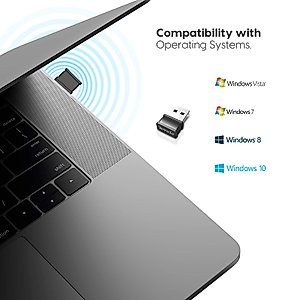 Tenda Wi-Fi Dongle, N150 Mini Wireless Network USB Wi-Fi Adapter for PC Desktop Laptop (Supports Windows XP/7/8/8.1/10, Driver-Free, Soft AP, USB 2.0) Plug & Play - W311MI V4.0