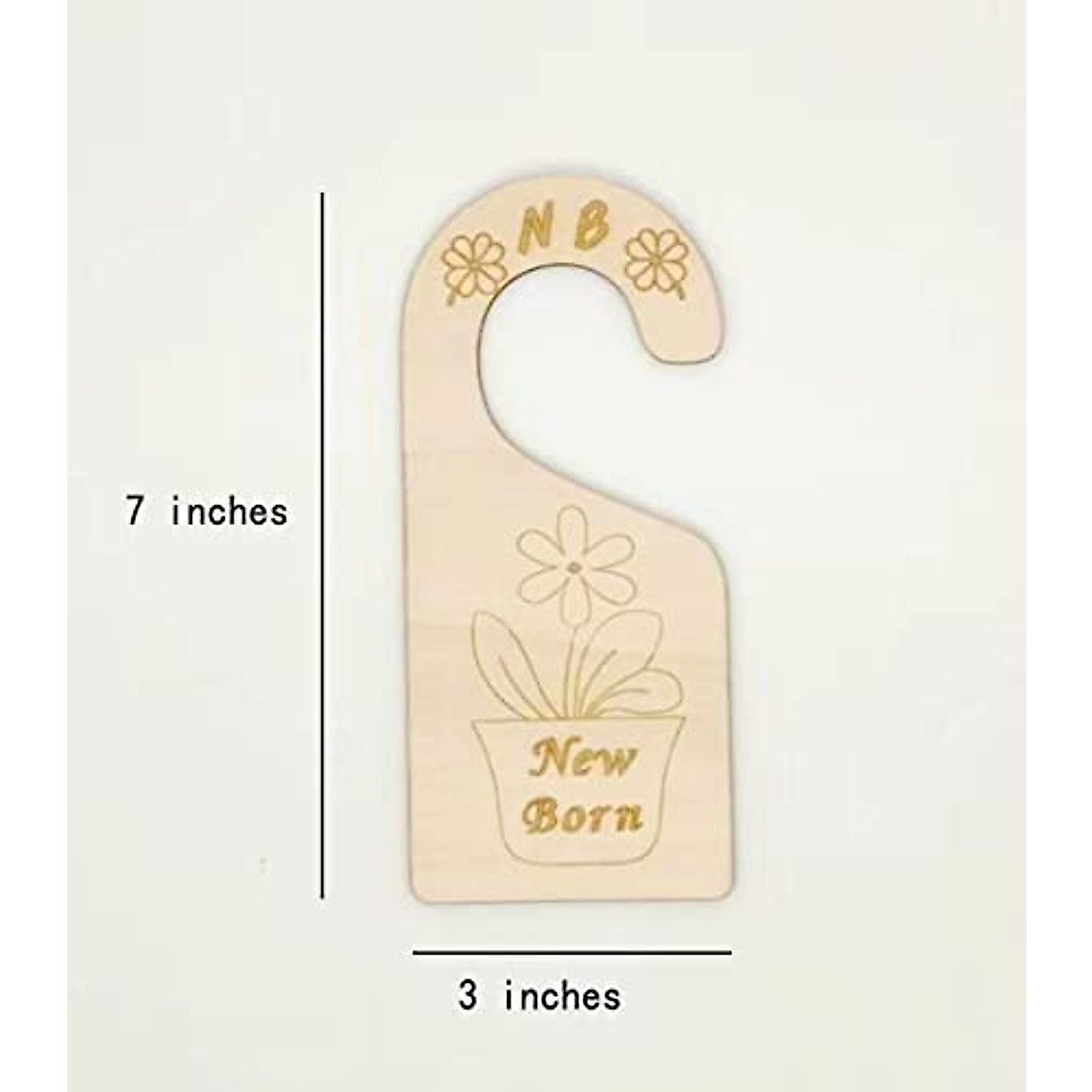 Ainior Baby Closet Dividers,Premium Wooden Baby Closet Size Divider Set of 7,from Newborn to 24 Month,Organize Nursery Closet Hangers by Size/Age