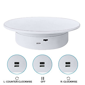 CEXUW Display 360 Degree Electric Turntable,for Small Product Display, 7.87in Diameter product photography turntable