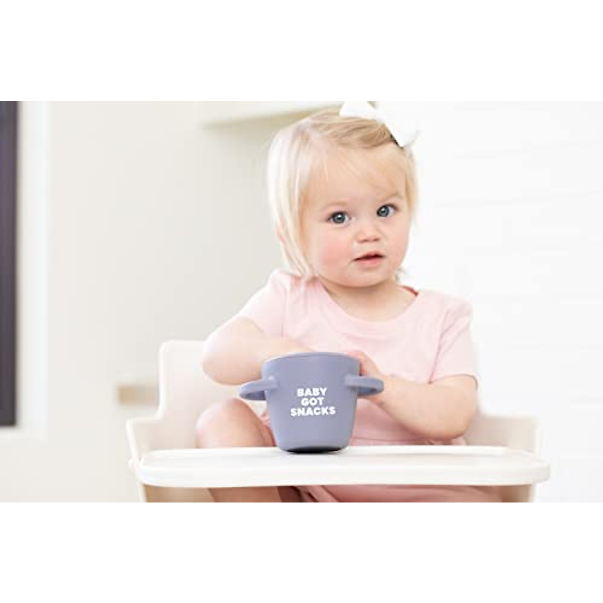 Bella Tunno Happy Snacker – Spill Proof Snack Cups for Toddlers and Babies, Snack Containers Made from Silicone BPA Free, Soft Opening & Removable Lid (Baby Got Snacks)