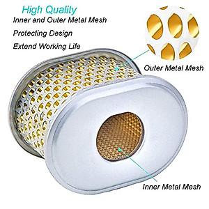 HEYZLASS 2 Pack 17210-ZE1-505 Air Filter, Compatible with Honda GX160 GX200 GX140 Engine OEM Air Cleaner and More, Plus Pre Filter