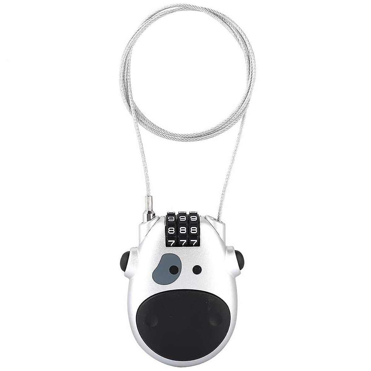 3 Digit Code Combination Password Lock for Stroller Bicycle Stroller Password Security Lock(Silver)