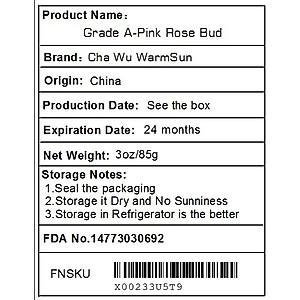 Cha Wu-[A] Pink Rose Buds(3oz),Loose Leaf Flower Petal Tea,Natural Fragrant Herbal Tea,Afternoon Tea