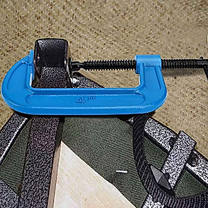 HOZEON 4 PCS 4 Inch C Clamp Set, Heavy Duty G-Clamps with 4-Inch Jaw Opening Sliding T-Bar Handle for DIY Carpentry Woodwork Building