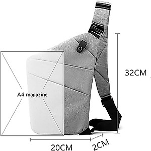 North Carry Slim Sling Bag, North Carry Slim Sling Bag for Women & Men, Anti Theft Personal Flex Bag (Black,Right Shoulder)