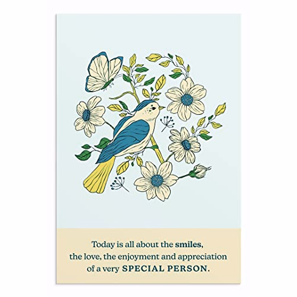 DaySpring - Birthday Birds - 4 Botanical Bird Designs Assortment with Scripture - 12 Happy Birthday Boxed Cards & Envelopes (U0056)