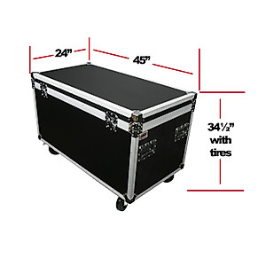 OSP Cases | ATA Road Case | Utility Truck Pack Transport Case | 45" Rubber-Lined Cable Trunk | Heavy-Duty Casters | TP4524-30