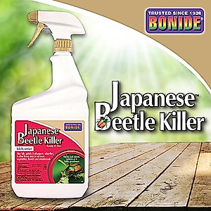 Bonide Japanese Beetle Killer Ready-to-Use Spray, 32 oz Indoor Outdoor Insecticide for Residential Use, Kills by Contact