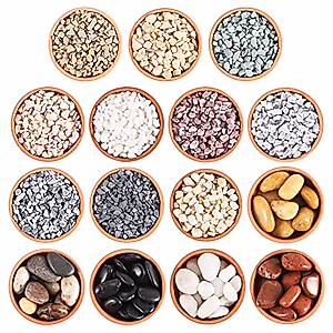 Mini White Rocks Stone Decorative Pebbles Vase Fillers Succulents Cactus Bonsai DIY Plant Rock Garden Outdoor Indoor Gravel for Aquarium, Fish Tank, Terrarium, Fairy Gardening, Top Dressing 5-lbs