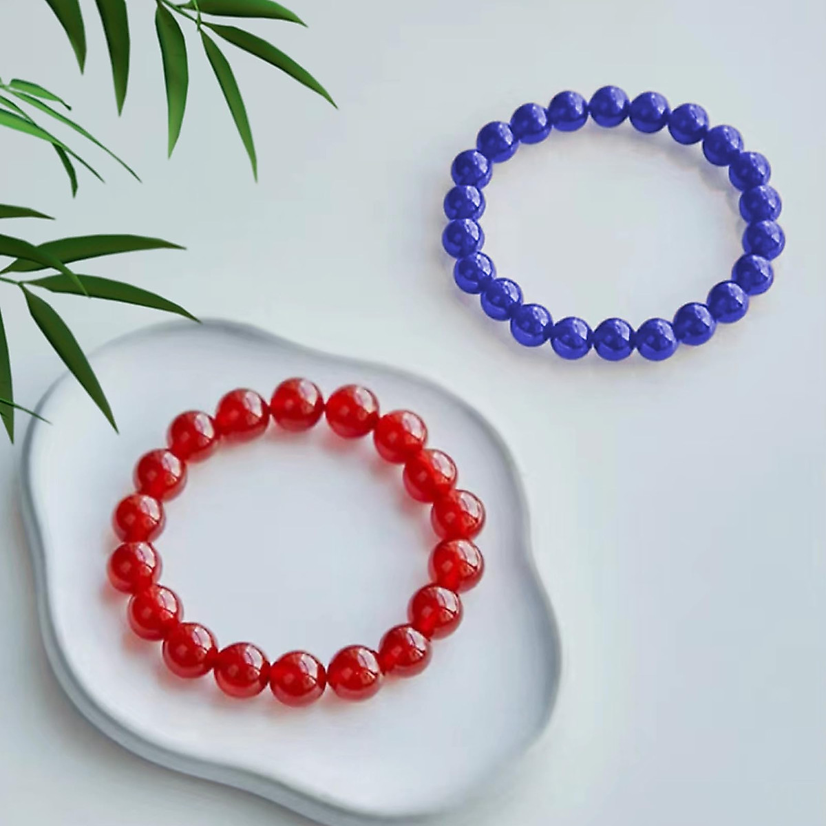 LOTMER 980 PCS 8mm Glass Beads for Jewelry Making - 28 Colors - Round Crystal Gemstone Beads for Jewelry, Necklace, Bracelet, Phone Lanyard Making DIY Craft