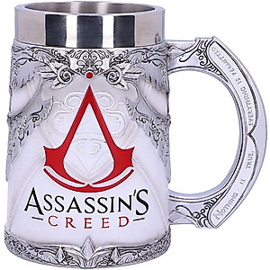 Nemesis Now Video Game Merch Tankard, Hand-Painted Resin Beer Mug, Stainless Steel Removable Insert, Gamer Gifts, 15.5cm - Assassin's Creed The Creed