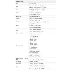 youyeetoo Tinker Board 2S AI Single Board Computer, 4GB RAM 16GB eMMC Support 4K Dual Display, onboard WiFi Bluetooth HDMI DP DSI Android 10 Debian 9(Basic Kit)