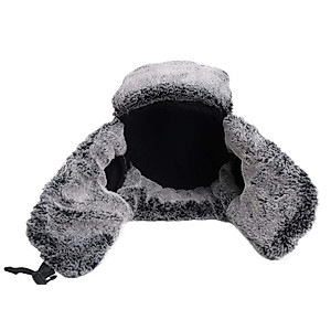 Connectyle Outdoor Trooper Trapper Hat Warm Winter Hunting Hats with Ear Flaps Ushanka Hat Black