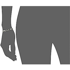 Amazon Collection 6mm Sterling Silver 7.25" Braided Patterned Bracelet