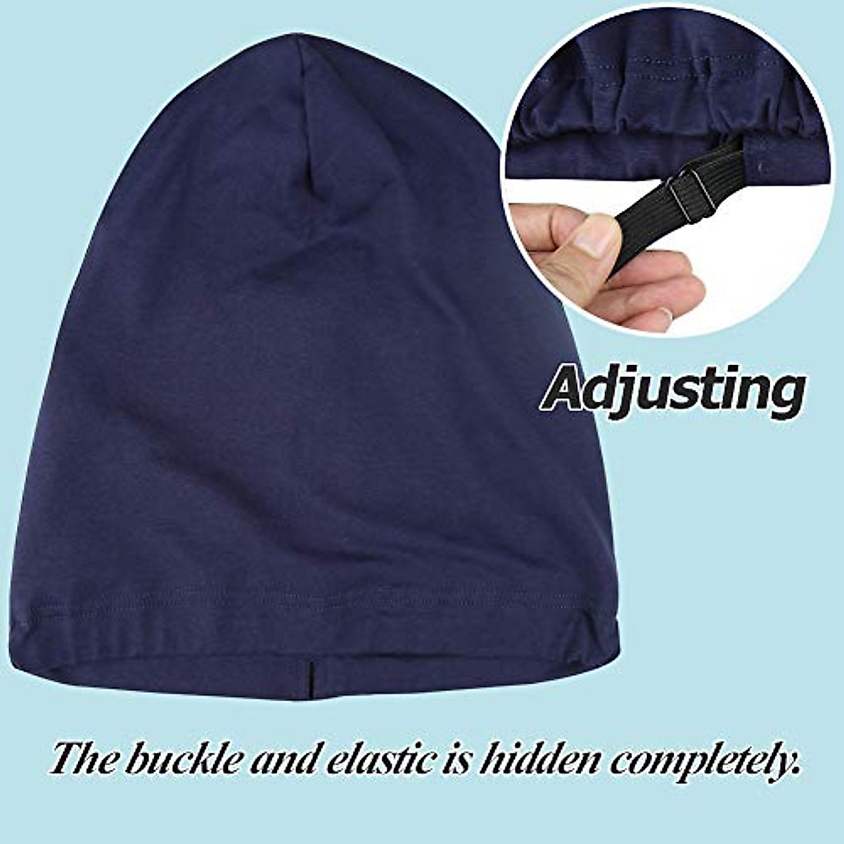 Sleep Cap for Long Braid Girl Satin Lined Adjustable