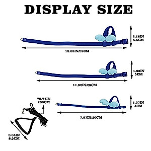 Budgerigar Harness and Leash, Adjustable Parrot Bird Training Design Anti-Bite, Bird Nylon Rope with Cute Wing for Budgerigar and Same Size Birds (S, Blue)