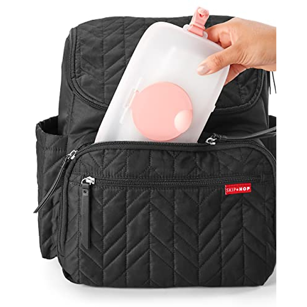 Skip Hop On-The-Go Wipes Dispenser, Grab & Go, Blush